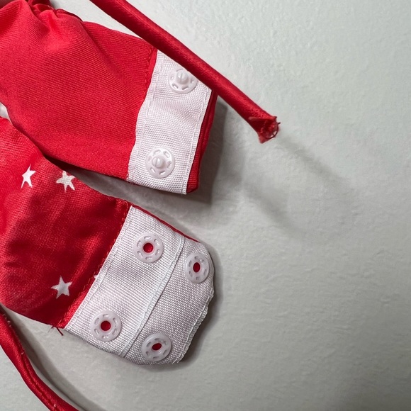 Zara | Tops | Zara One Piece Satin Bodysuit Red With White Stars Lace ...